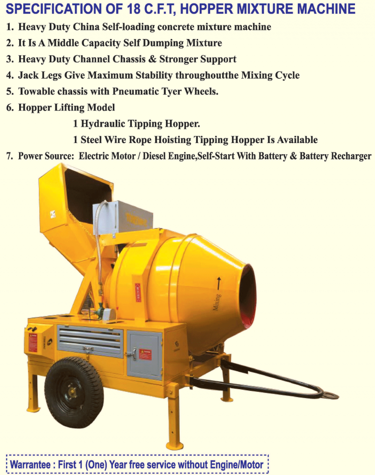 18 C.F.T Hopper Mixture Machine – Bionic Engineering
